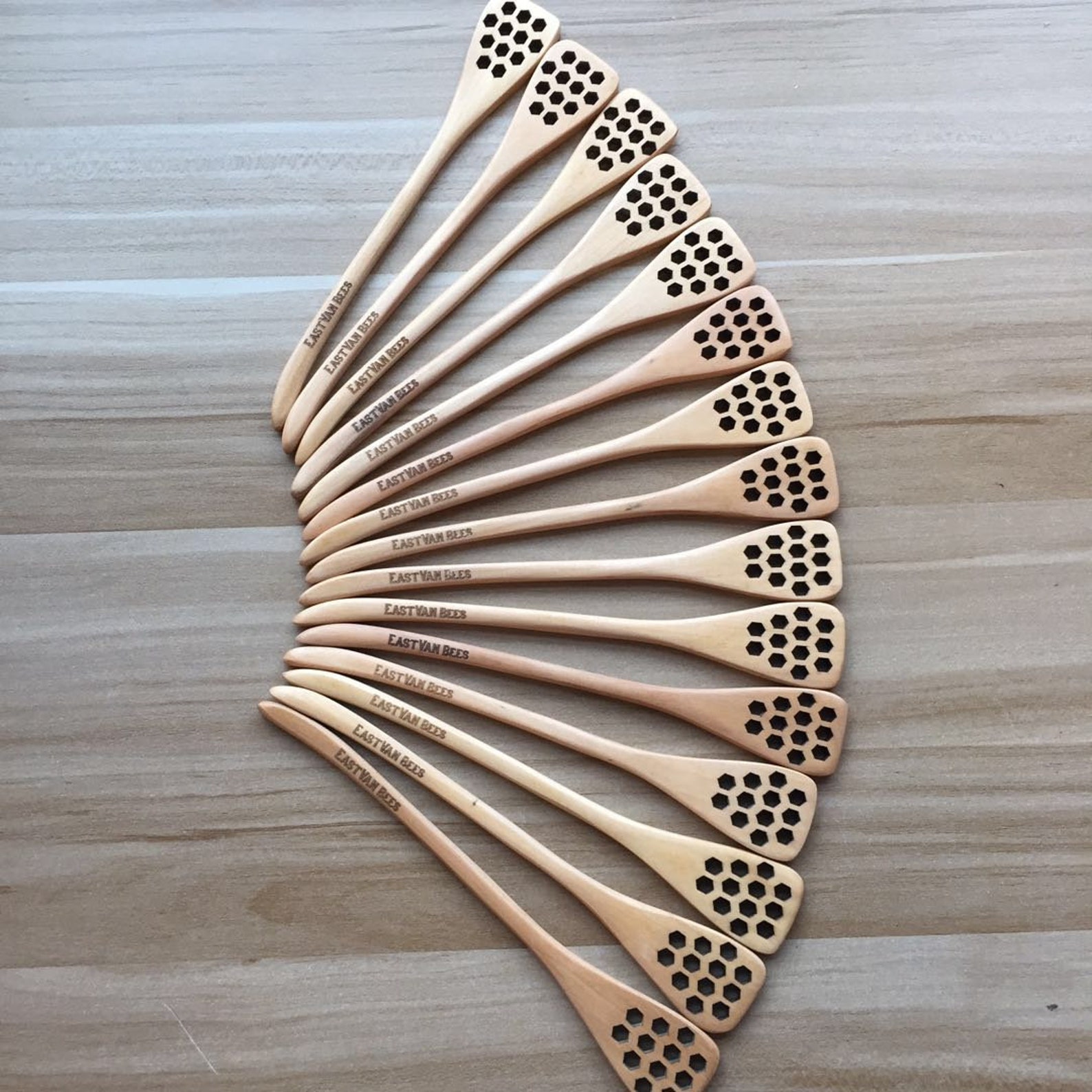 Honey Dipper With Hex Holes Unique Custom - Etsy