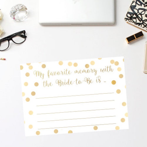 Favorite Memory of the Bride Game Bridal Shower Game - Etsy