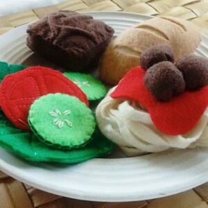 Felt Food Pattern--spaghetti Dinner Set--pdf Download--pasta, Meatballs ...