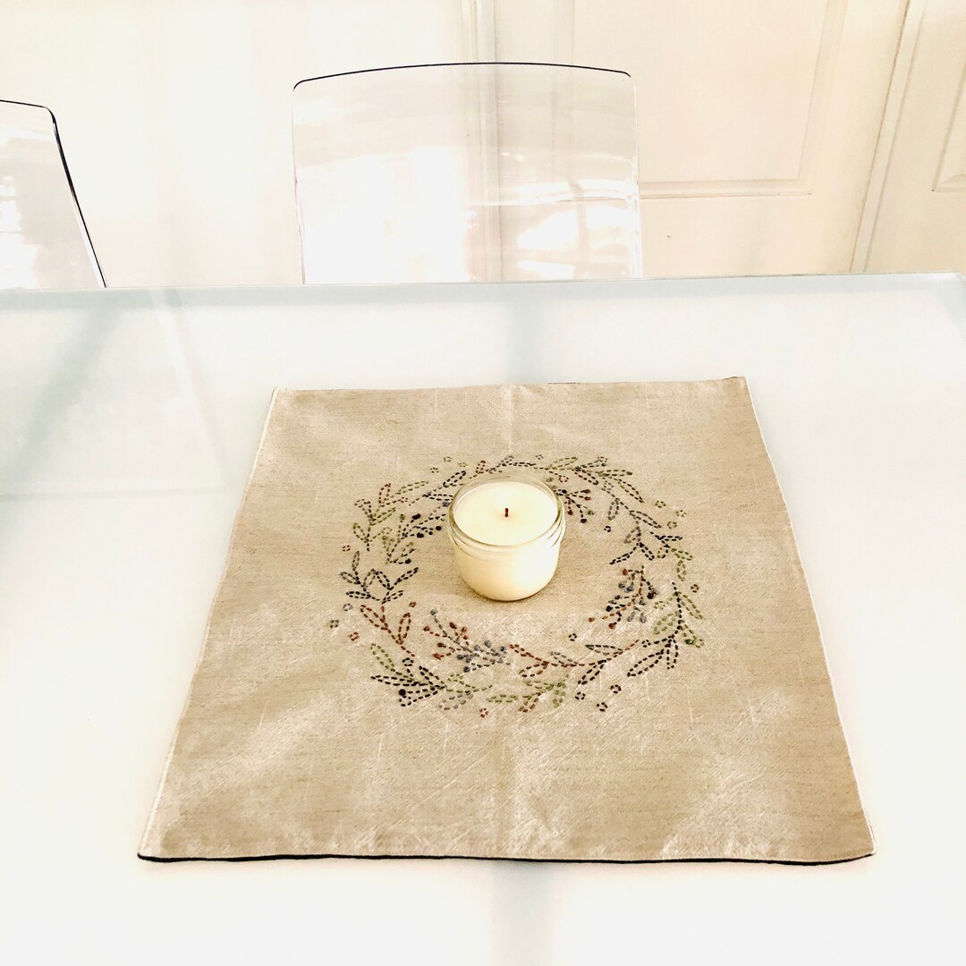 Sashiko Table Decoration Festive Wreath Centrepiece - Etsy