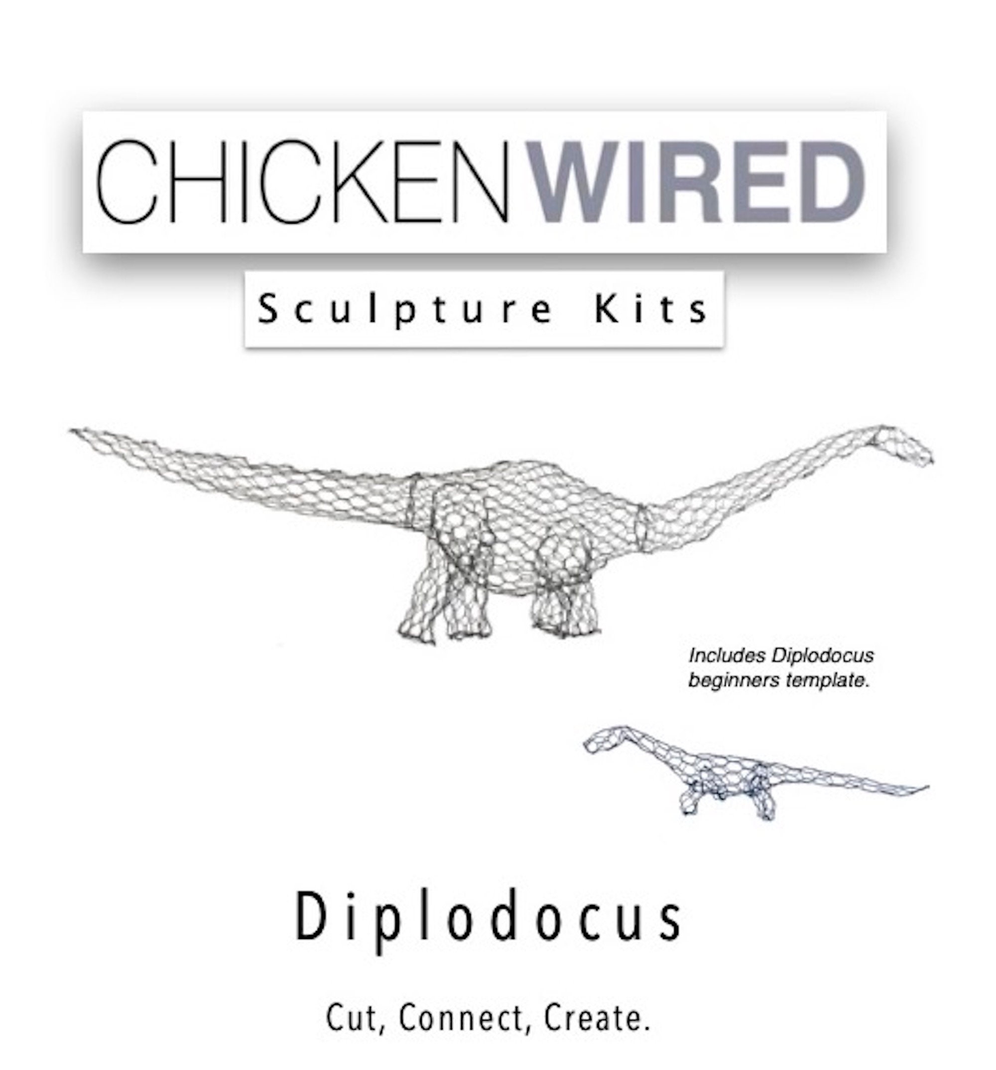 Chickenwired Sculpture Kit Diplodocus & Beginners Diplodocus - Etsy