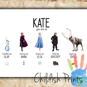 Custom FROZEN Name Print - Personality Art - Gift Idea - Birthday ...