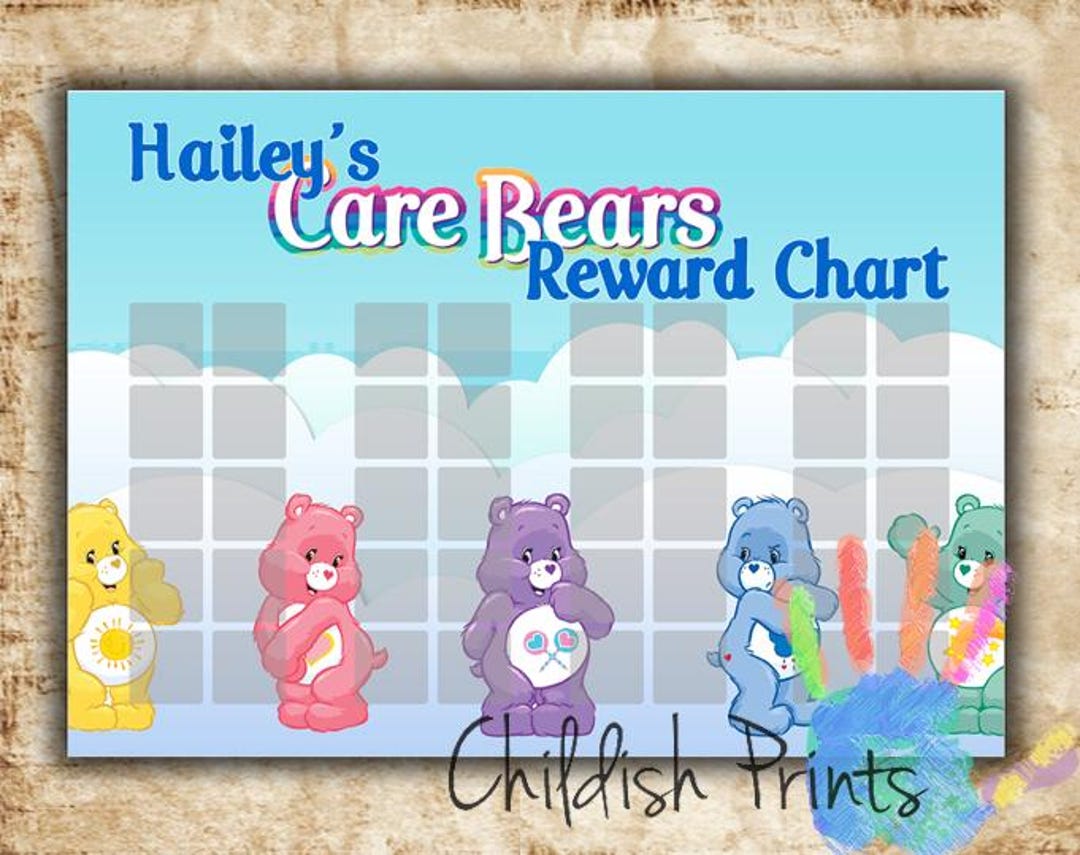 Care Bears Themed Reward Chart - Funshine Love-a-lot Harmony Friendship ...