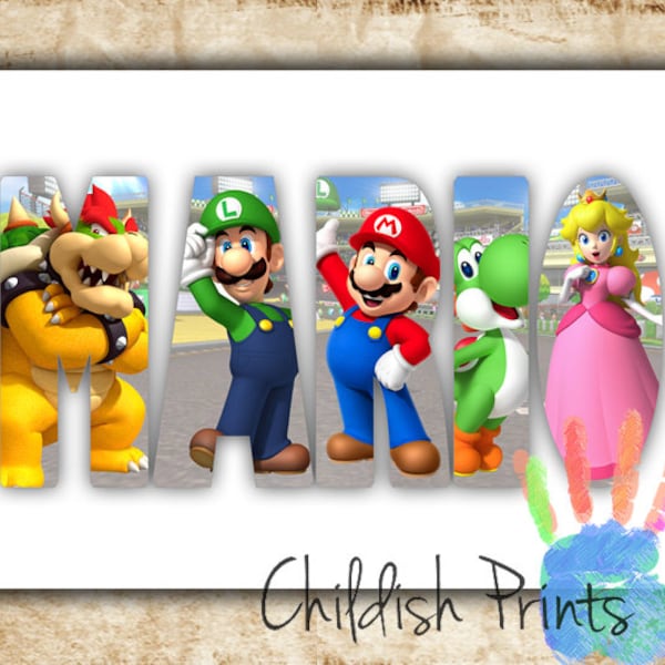 Super Mario Character Printables - Etsy
