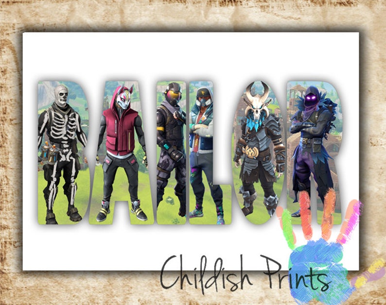 Custom Character Name Art Gift Idea Printable - Other Theme Options - Etsy
