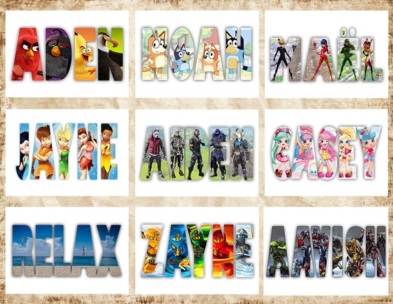Custom Character Name Art Gift Idea Printable Other Theme - Etsy