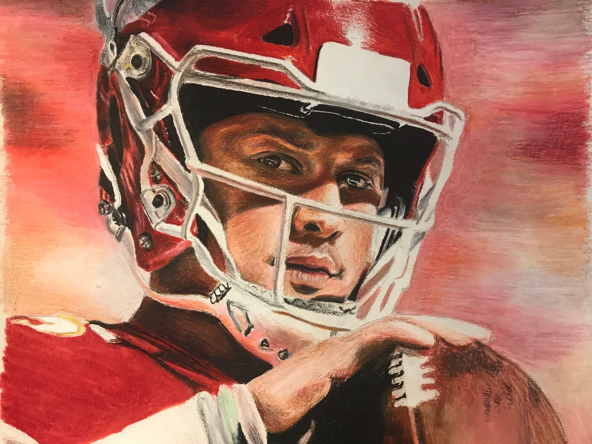 Patrick Mahomes Portrait - Etsy