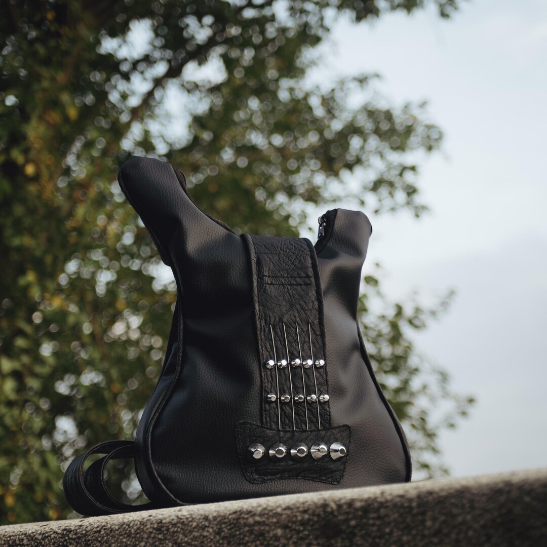 Crossbody Backpack Guitar Shaped Bag, Purse Shoulder Backpack, Faux ...