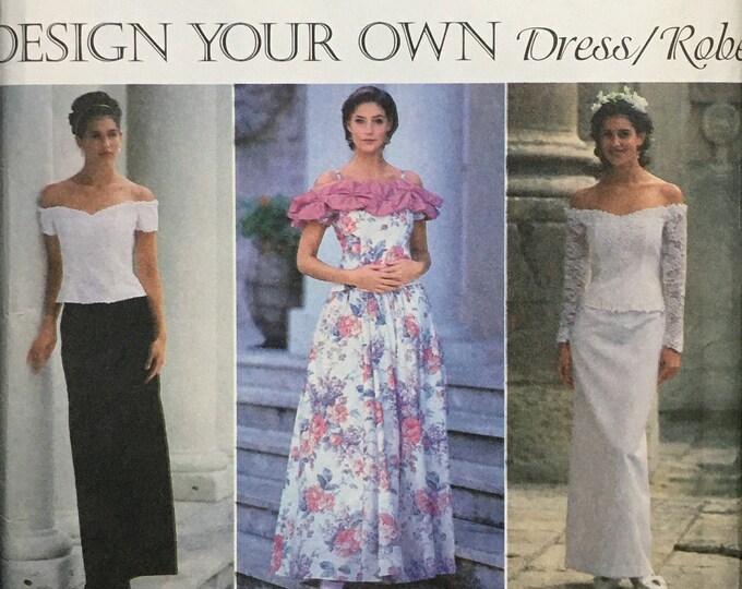 Misses' off Shoulder Two-piece Formal Dress, Size 12-16 Bust 34-38 ...