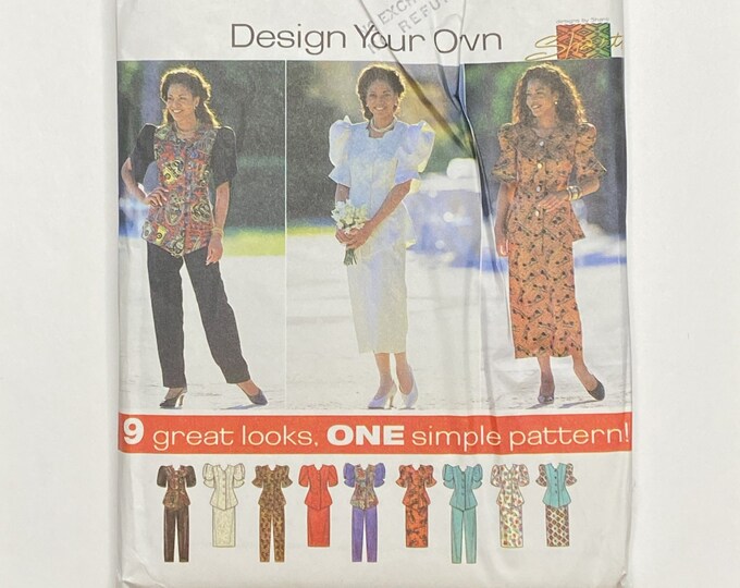Simplicity 7595, 90's Sewing Pattern for Misses' African Top, Pants ...
