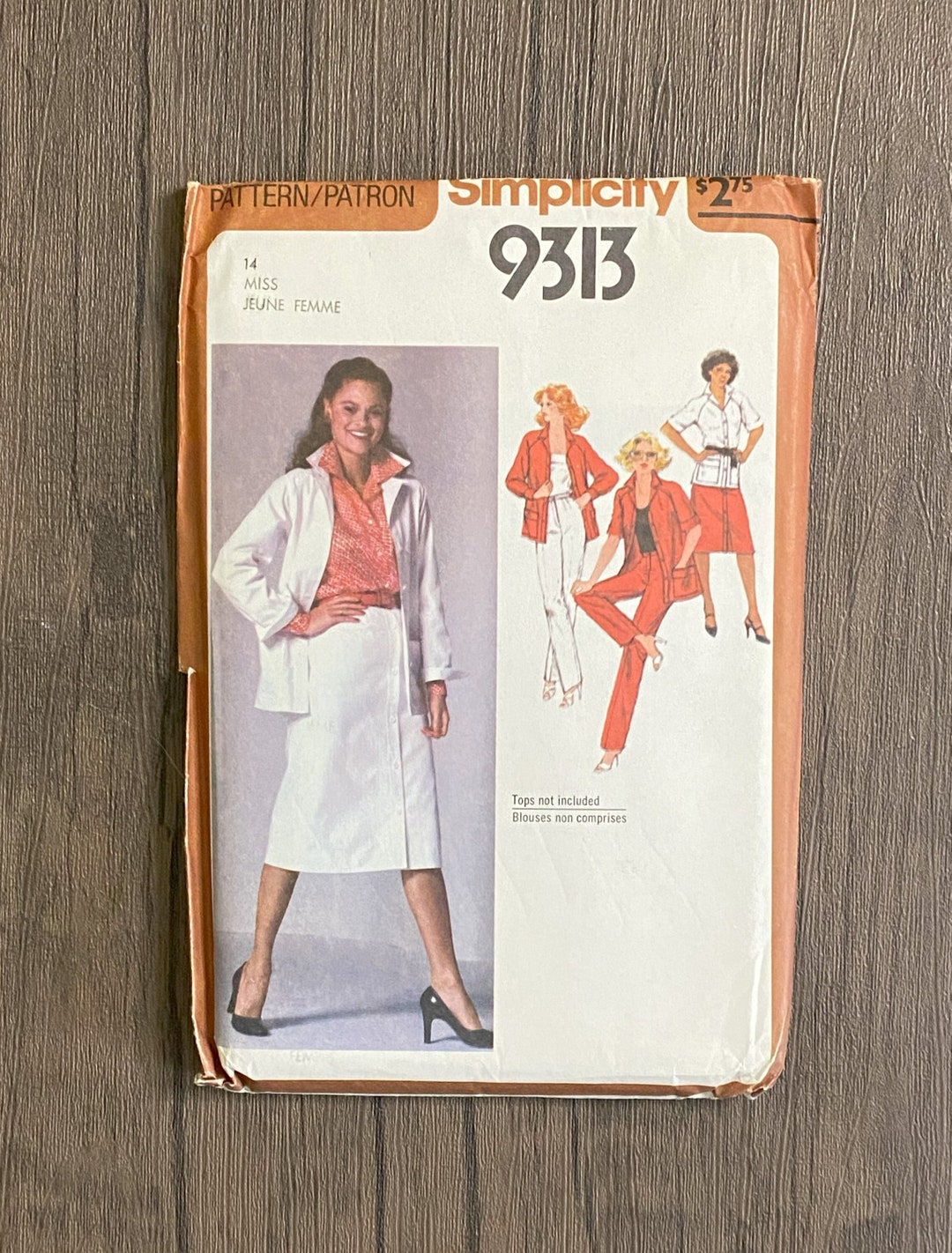 Simplicity 9313, Misses' Suit, Skirt, Pants and Unlined Jacket, Size 14 ...