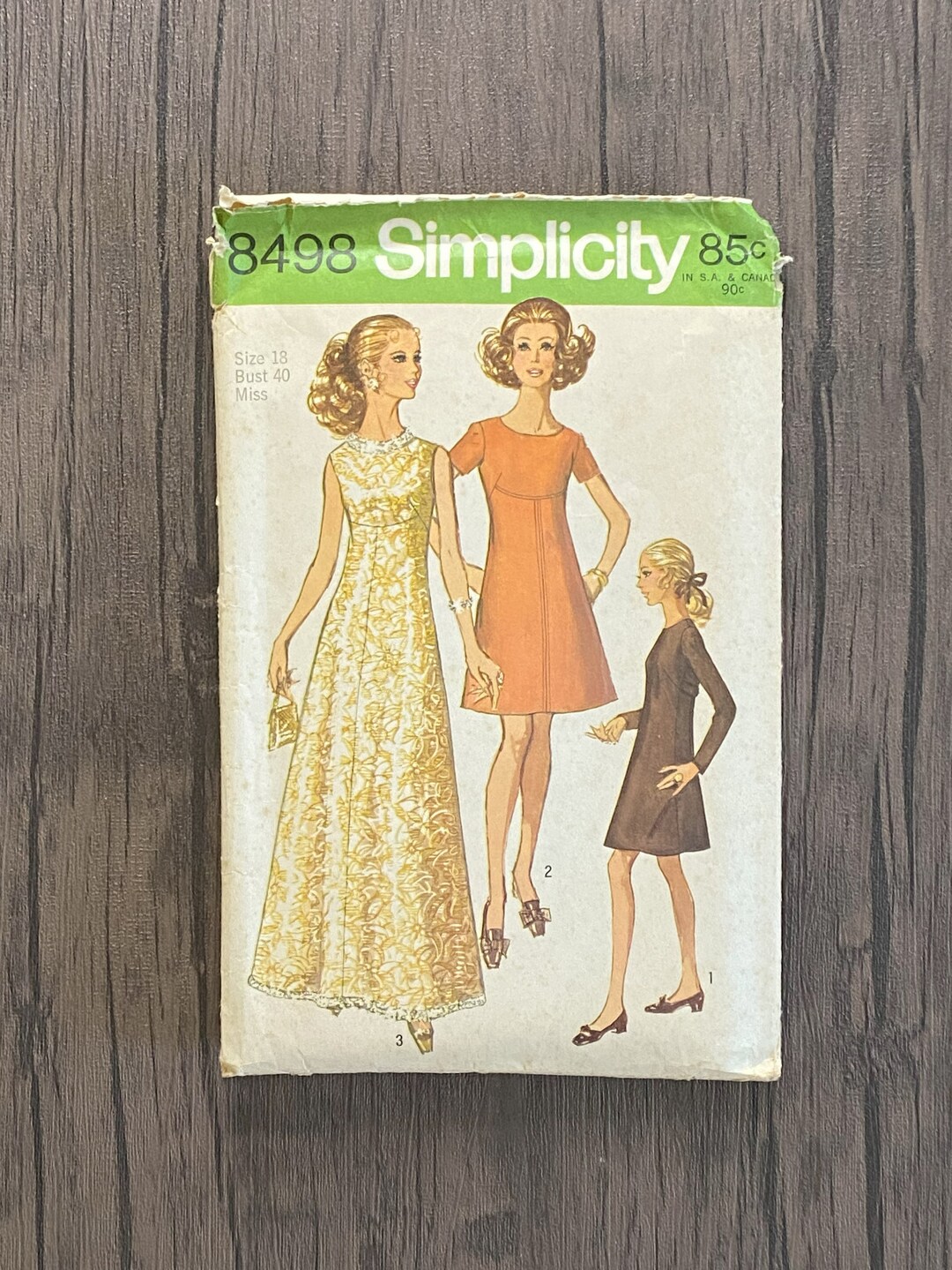 60's Simplicity 8498 Cut Sewing Pattern for Misses' - Etsy