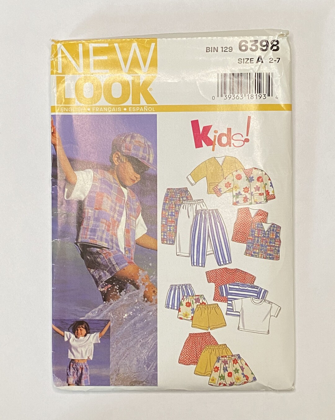 Kids Summer Clothes Sewing Pattern Size 2-7 New Look 6398 - Etsy