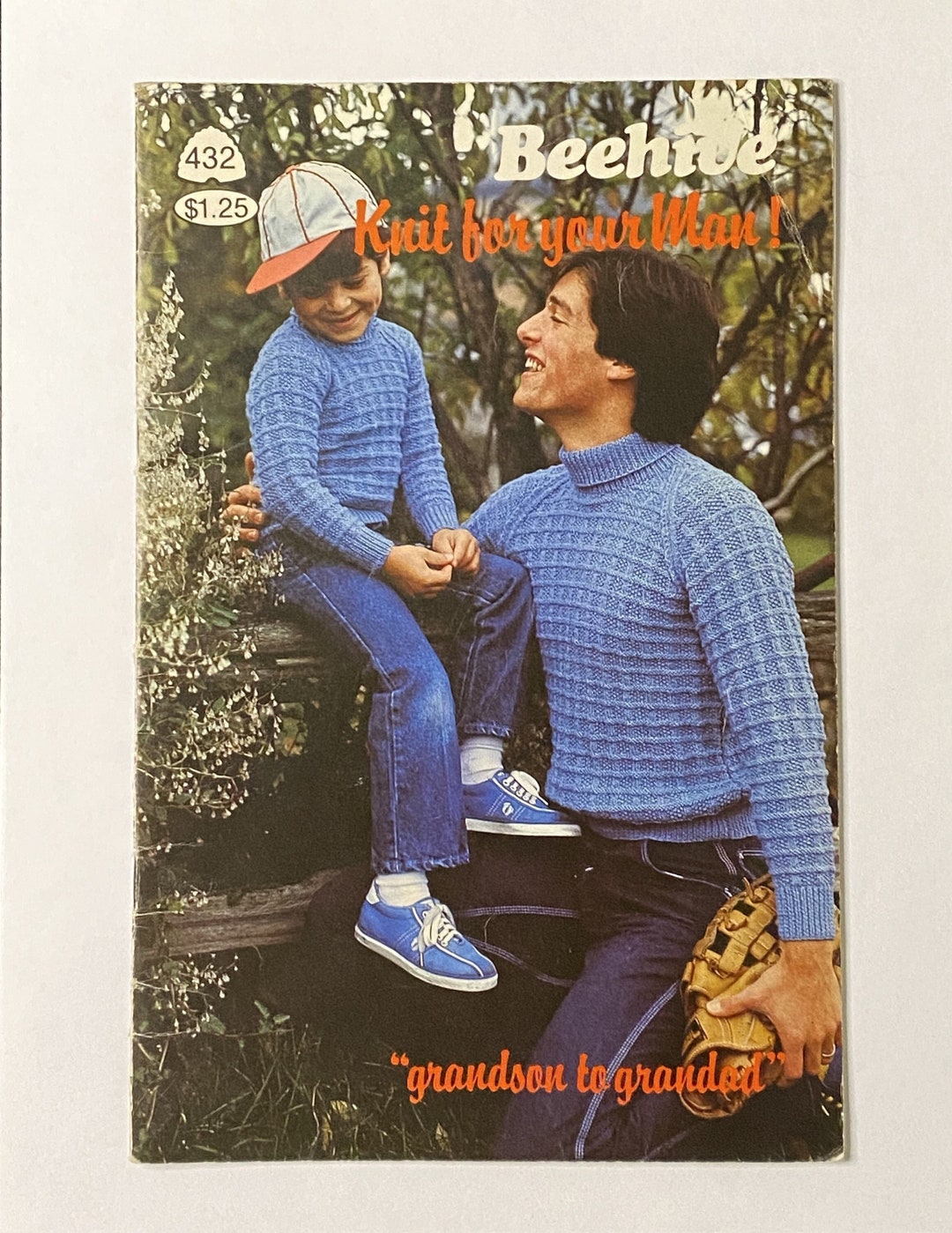 Patons Beehive 432, 80's Knitting Pattern Book, Knit for Your Man, Men ...