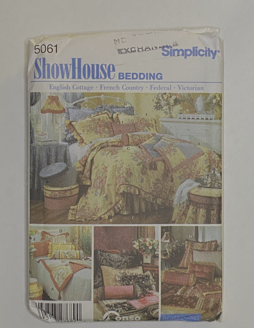 Simplicity 5061 Sewing Pattern for Bedroom Accessories - Etsy