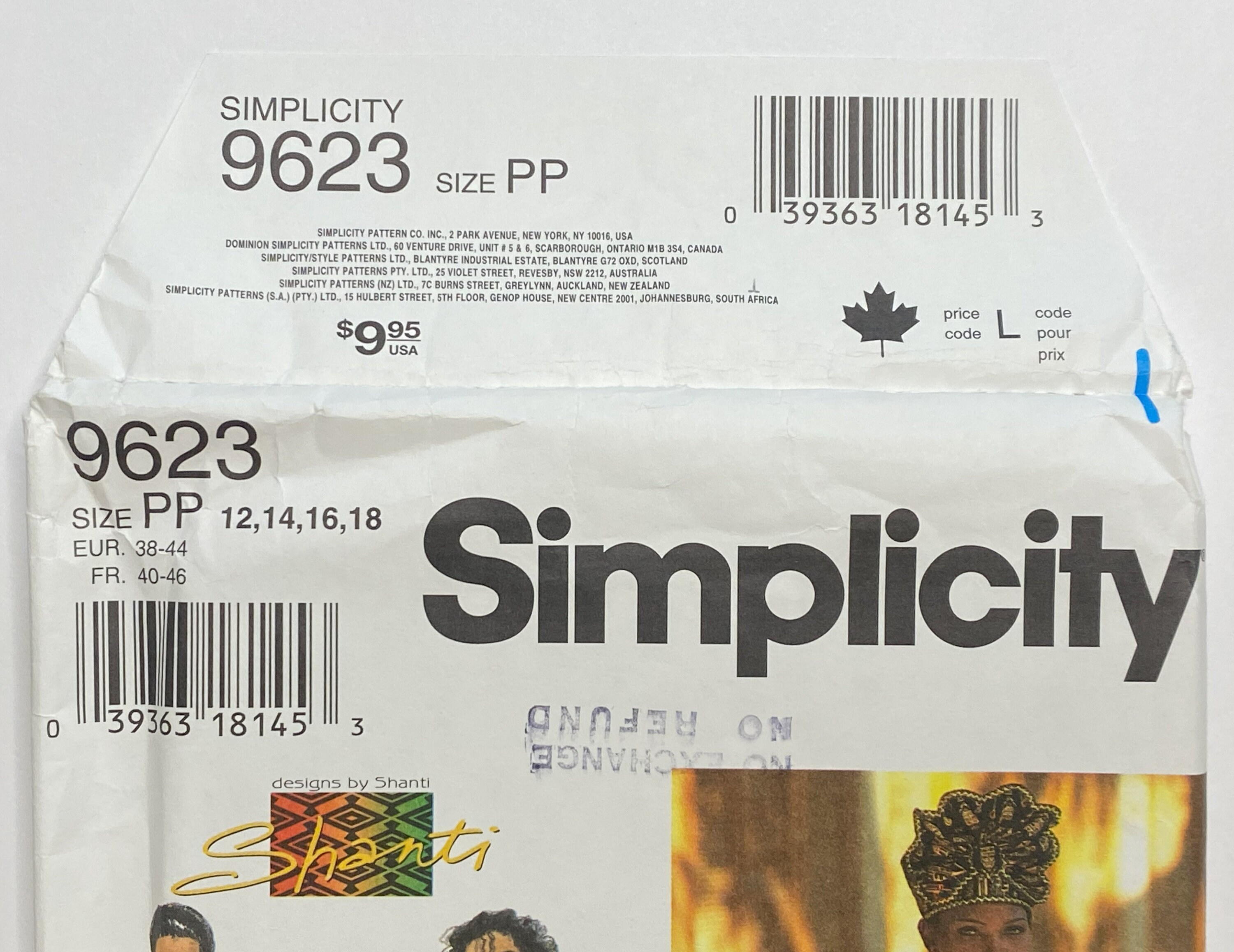 Simplicity 9623, 90's Sewing Pattern for Misses' African Top & Skirt ...