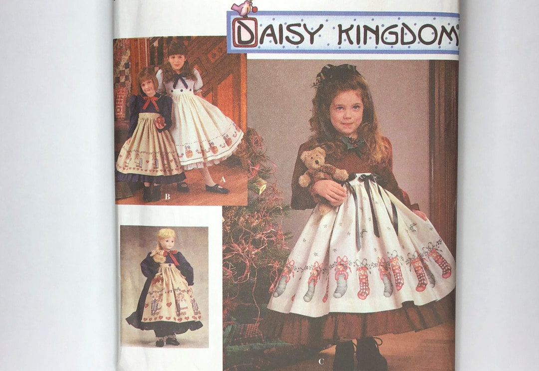 Simplicity 9723, 90's Sewing Pattern, Child's Dress & Apron, Size 5-8 ...