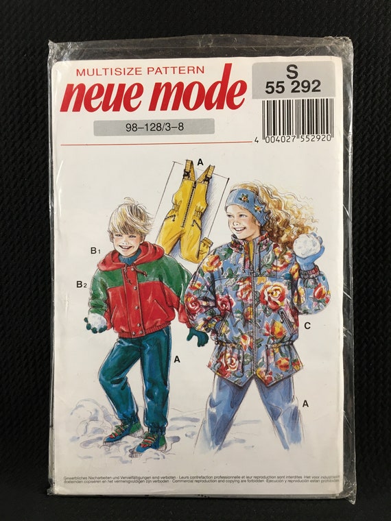 Neue Mode Sewing Pattern Children's Jackets & Snow Pants | Etsy