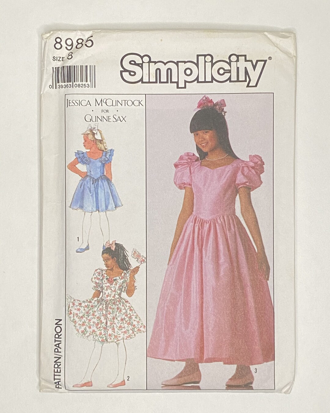 Simplicity 8985 Sewing Pattern for Girls Dress Size 8 Jessica - Etsy