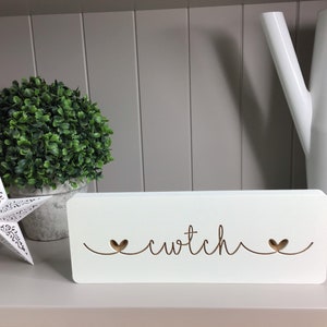 WELSH Sign CARTREF Home Decor Welsh Language Gifts Cwtch Croeseo Teulu ...