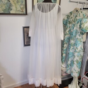 Vintage 70's/80's Negligee 2pc White and Lace - Etsy