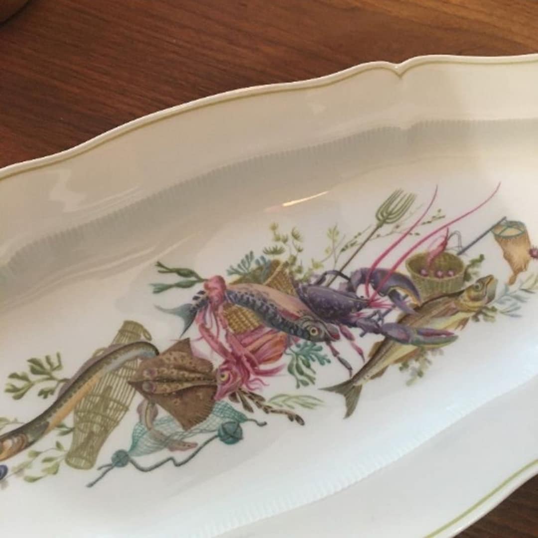 Haviland Limoges Clanque Porcelain Fish /seafood Platter - Etsy