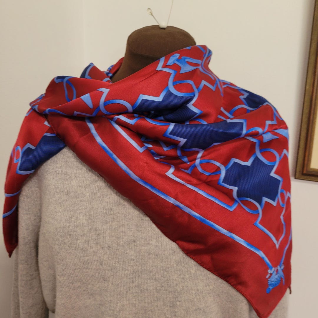 Vintage Italian Silk Scarf - Etsy