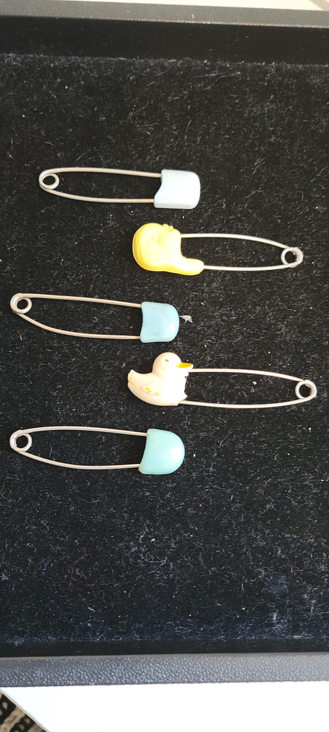 Vintage Baby Diaper Pins 1950's -two With Animal Tops - Etsy