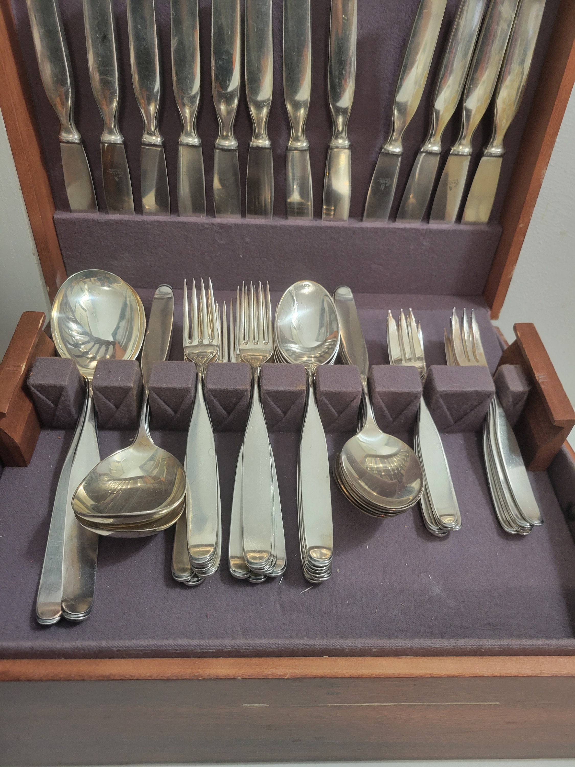 Vintage MCM German Martin Rostfrei Cutlery Silverplate 12 Pc Set Plus ...