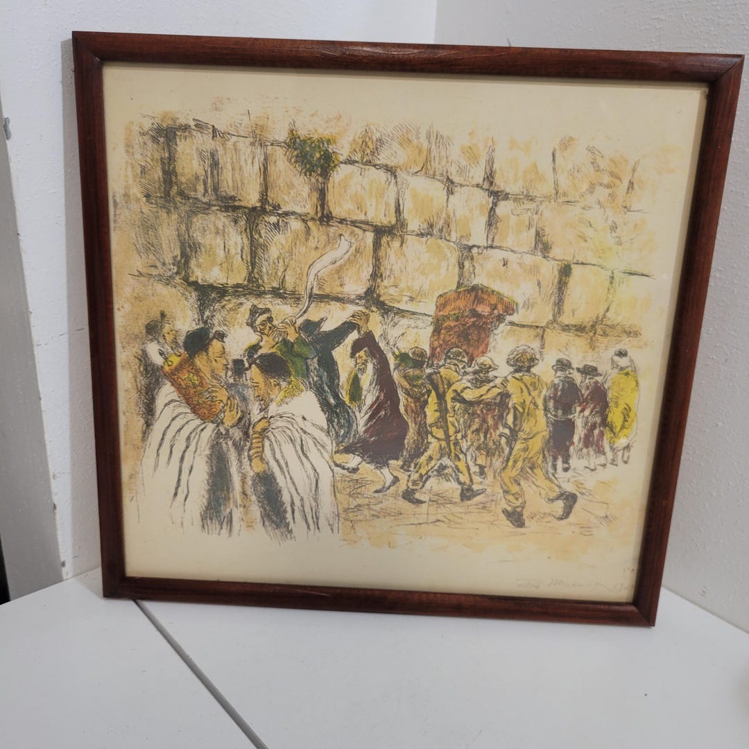 Vintage Signed Print Ira Moskowitz 1969 "wailing Wall" - Etsy