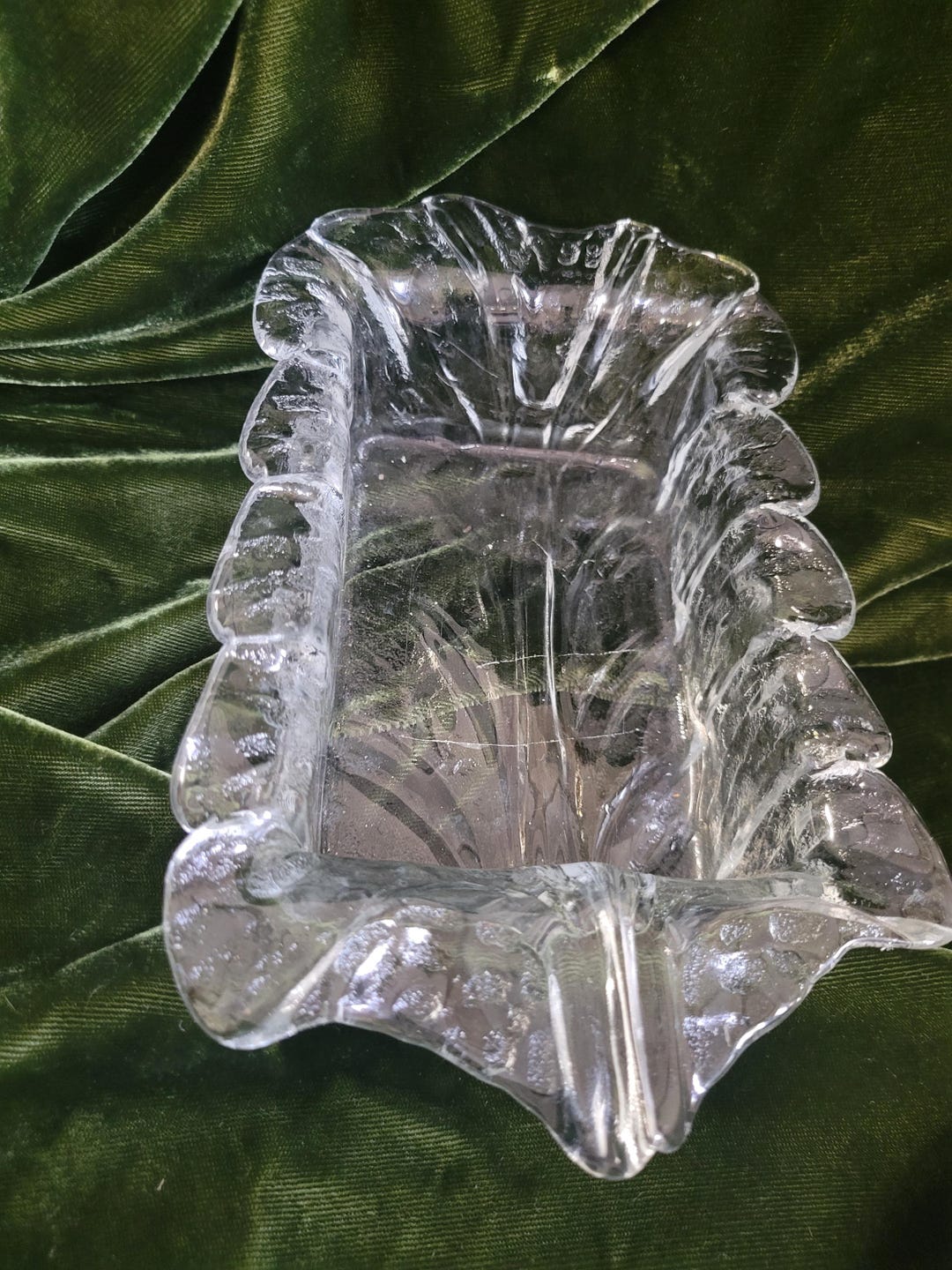 Rare Orrefors Eden Leaf Rectangular Serving Dish by Lars Hellsten - Etsy