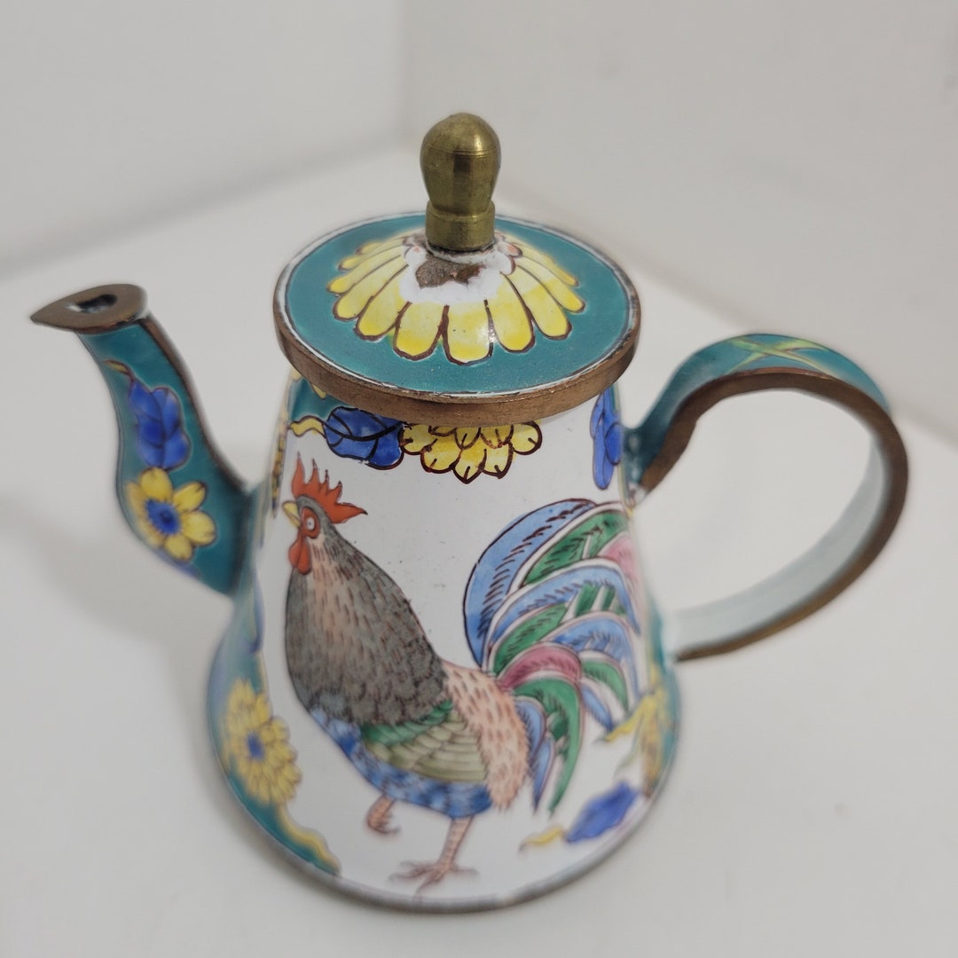 Signed and Numbered Kelvin Chen Miniature Enamel Art Teapot - Etsy