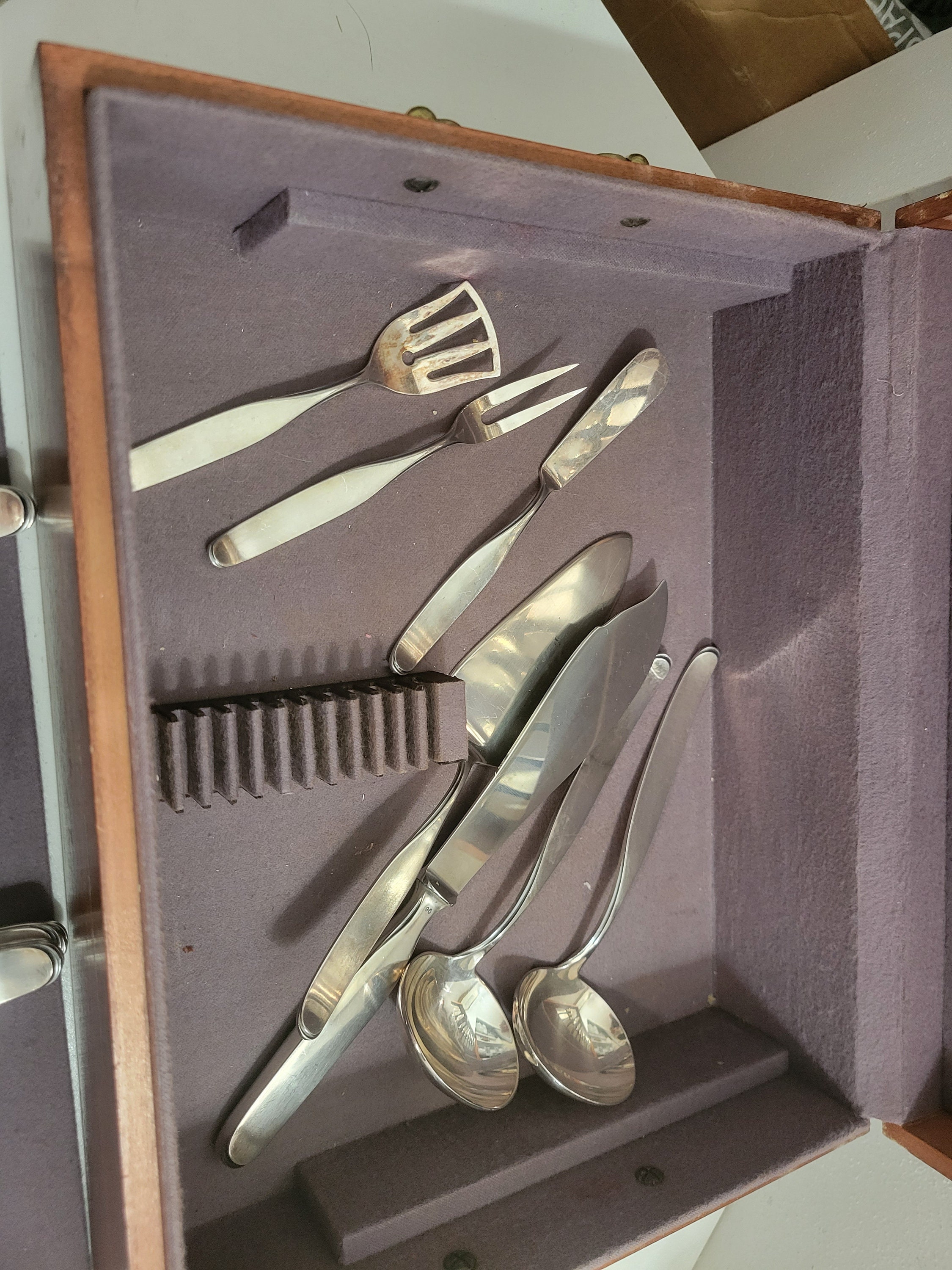 Vintage MCM German Martin Rostfrei Cutlery Silverplate 12 Pc Set Plus ...