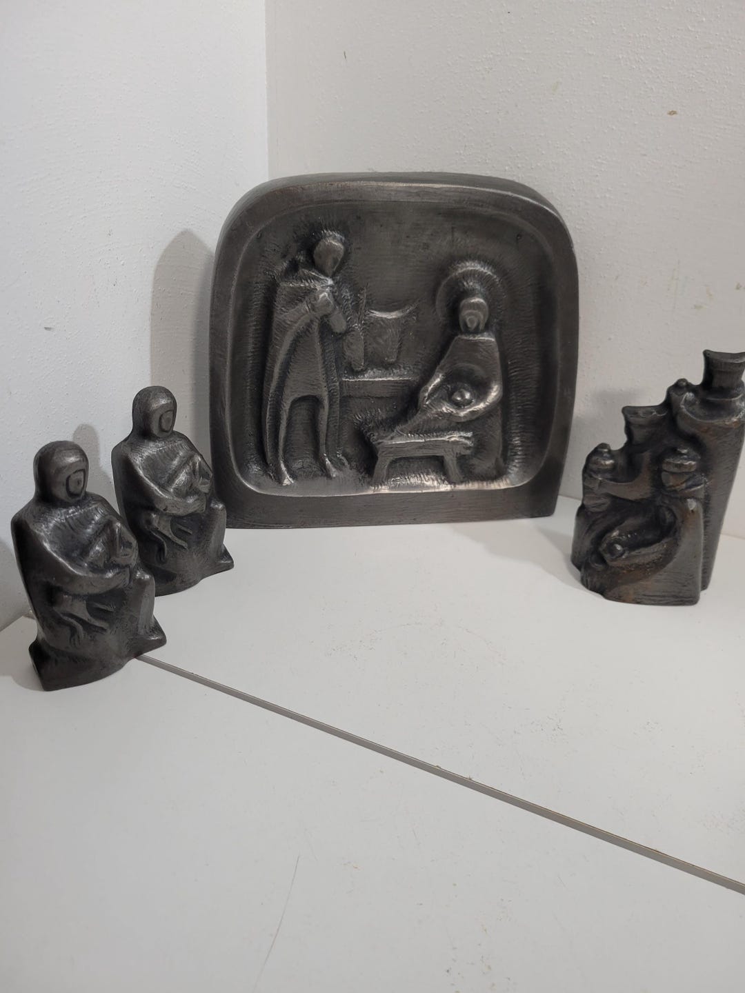 Rare Sculptured Nativity Scene by Nell Murphy for Wild Goose Studios ...