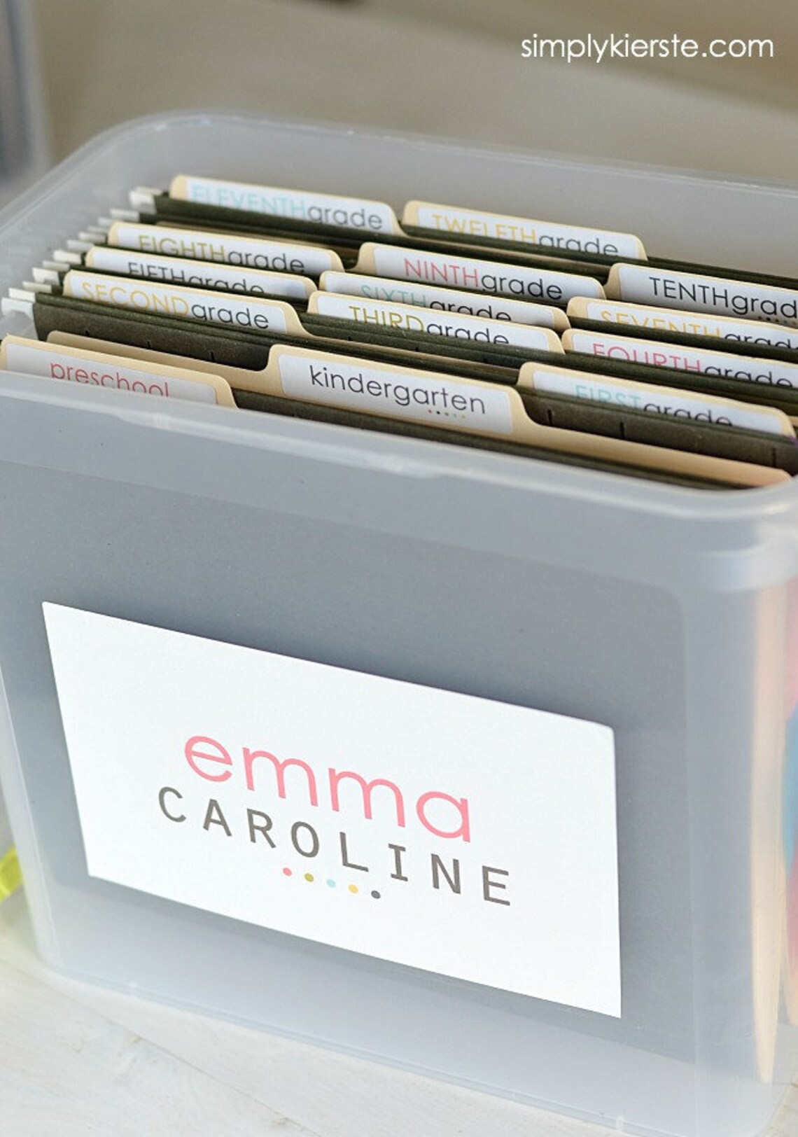 Milestone Tote Name Labels, SET OF 2 NAMES | School Papers Storage ...