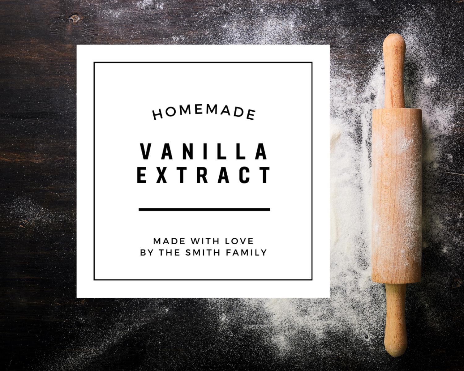 Vanilla Extract Label: Editable DIY Gift Tag (instant Download) - Etsy