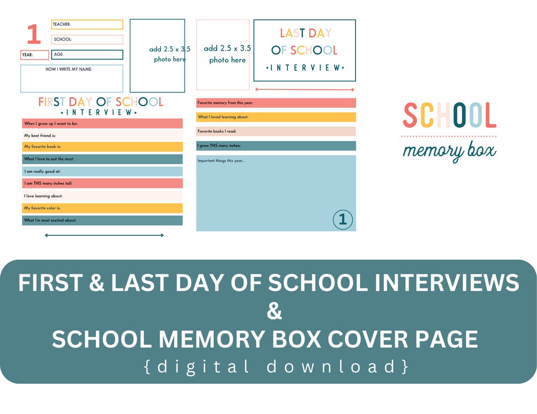 First Day of School Interview Questions, Last Day of School Interview ...