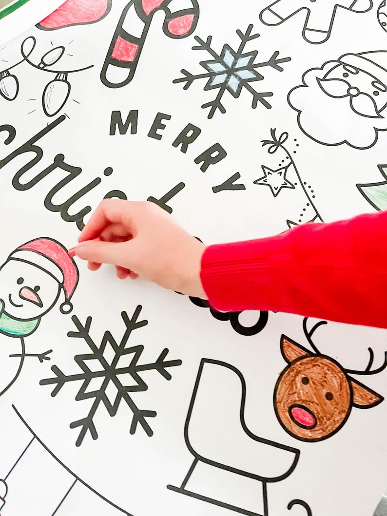 Christmas Countdown Coloring Page, Advent Calendar Printable for Kids ...