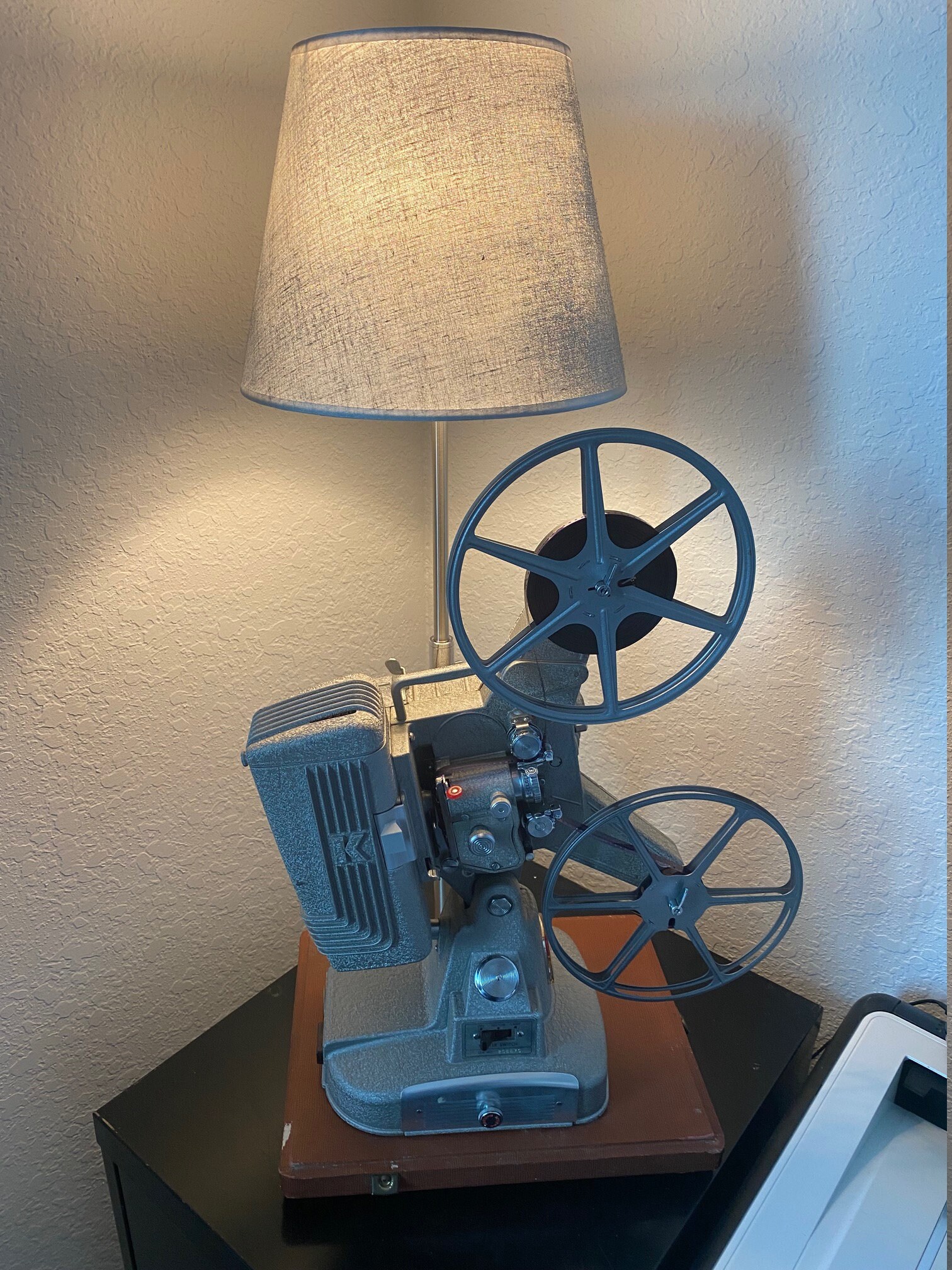 Movie Projector Desk Lamp Vintage Repurposed Projector Desk Lamp Home ...