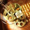 Home Theater Movie Reel Table - Cinema Film Reel End Table - Black ...