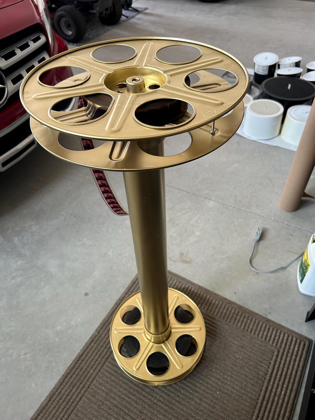 35mm Reel Bar Height Movie Reel Table in Hollywood Gold Color - Etsy