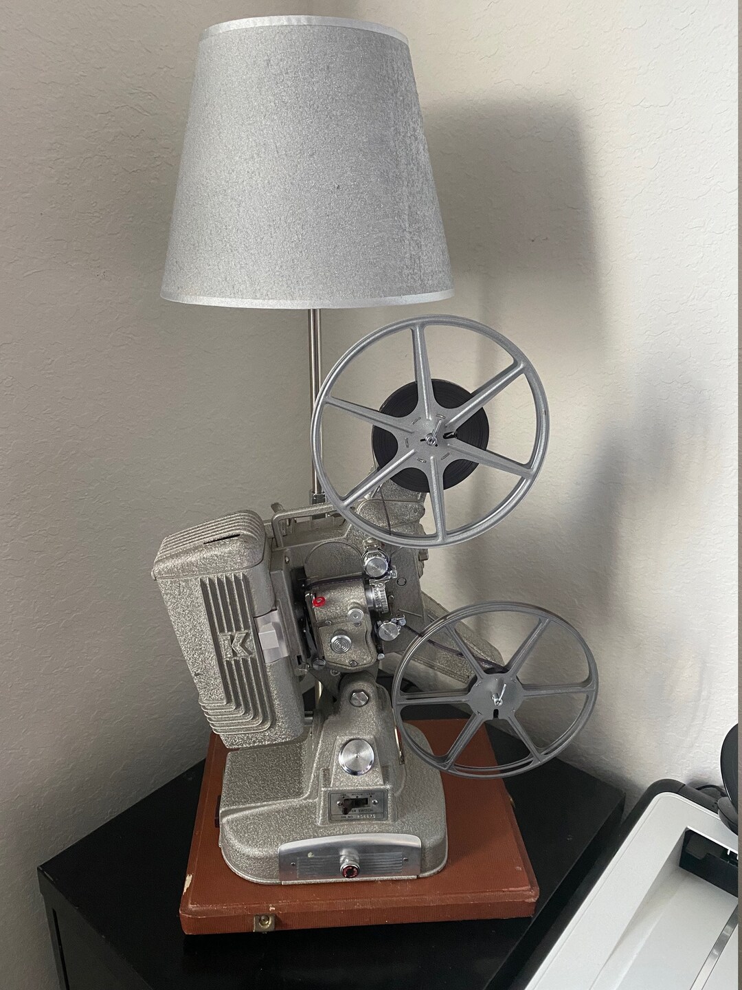 Movie Projector Desk Lamp Vintage Repurposed Projector Desk Lamp Home ...