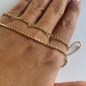 Gold Flat Beaded Choker Necklace, 18 K Layering Necklace, Beads ...