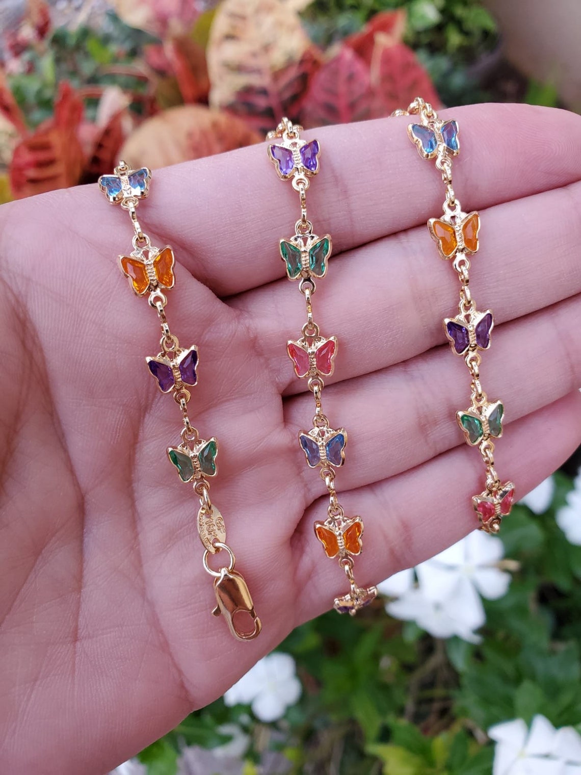 Butterfly Necklace gold Filled Gem Stone Necklace Gem - Etsy