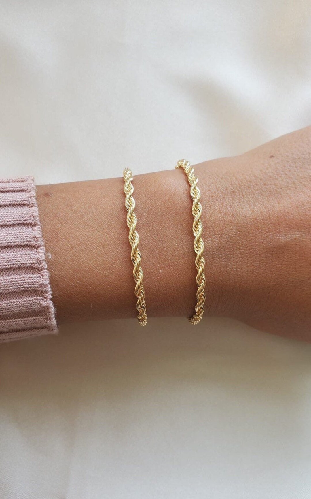 Rope Bracelet, 18 K Gold Filled ,rope Ankle Sets , Anklet Bracelets ...