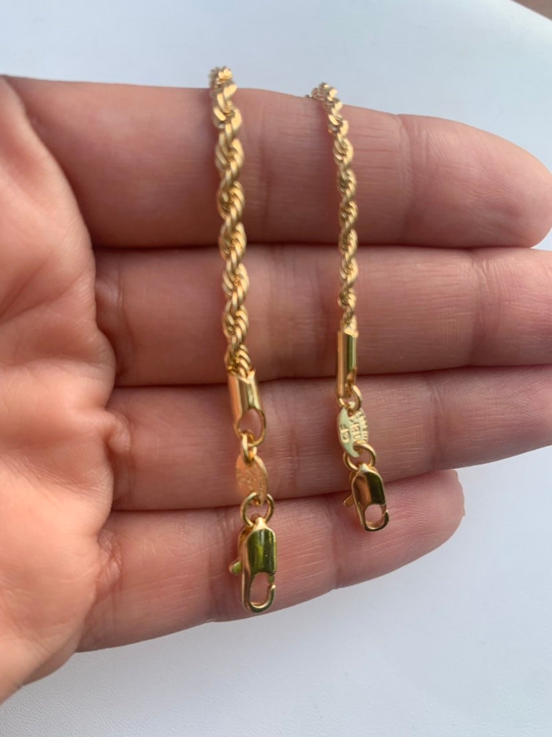 Rope Anklet , 18 K Gold Filled ,rope Ankle Sets , Anklet Bracelets, Twisted Rope, Rope Bracelet ...