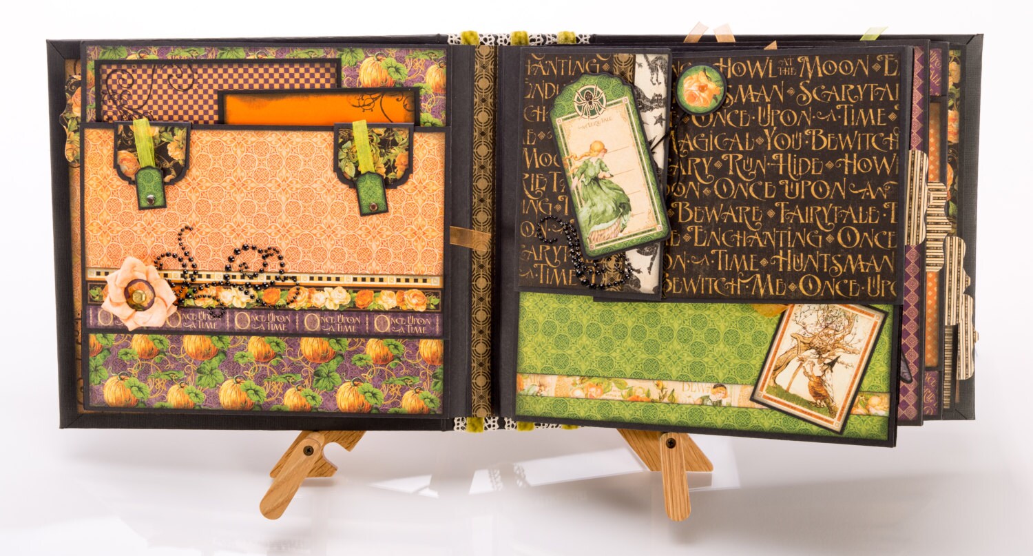 Graphic 45 an Eerie Tale Mini Album TUTORIAL - Etsy