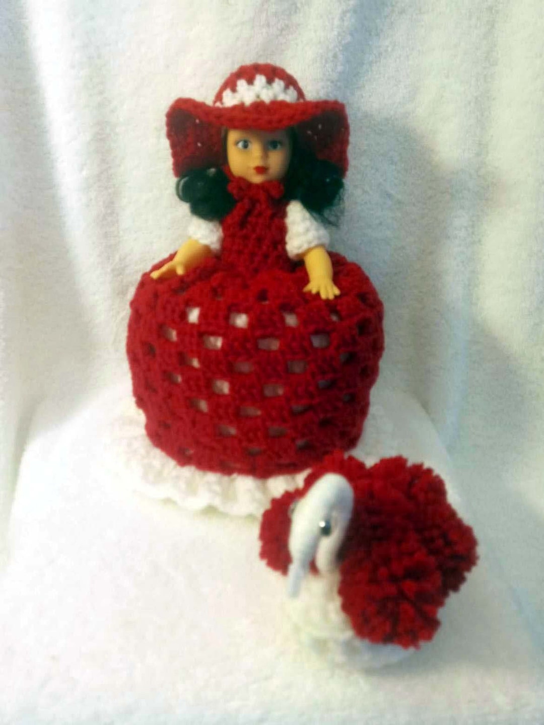Toilet Paper Cover, Toilet Tissue Cover , Dark Red, Swan Soap Cover ...