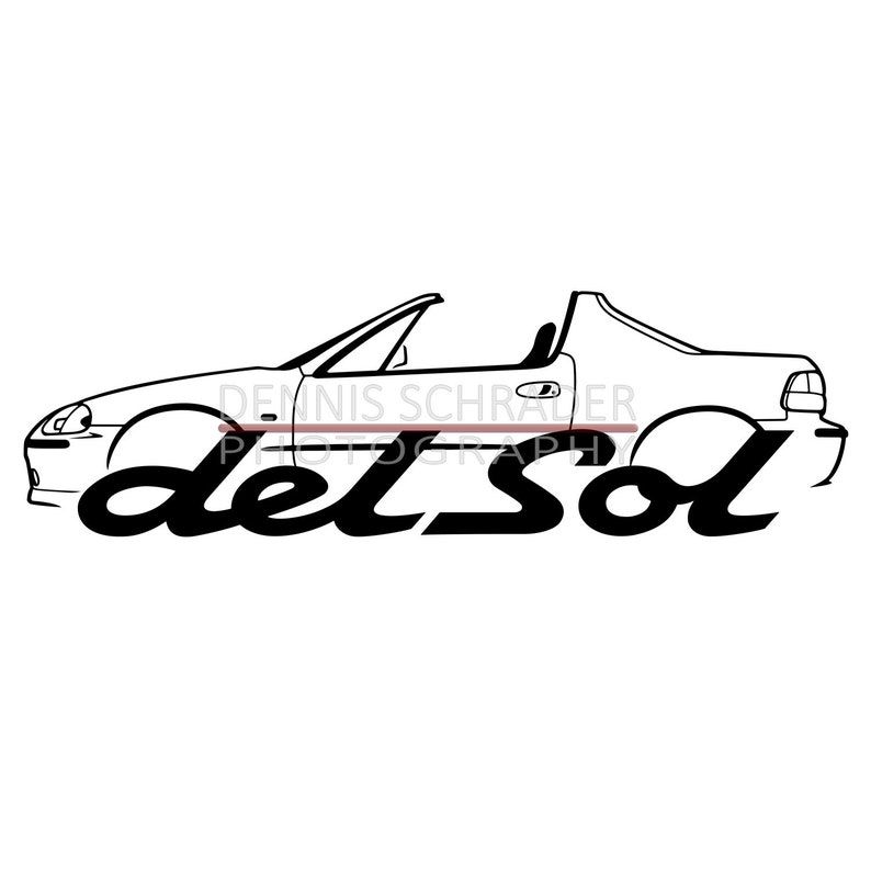 Car svg eps png jpg Honda Del Sol svg Illustration Car Vector | Etsy