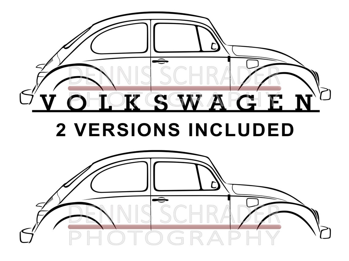 Car svg eps png jpg Volkswagen Beetle svg VW Bug Illustration | Etsy